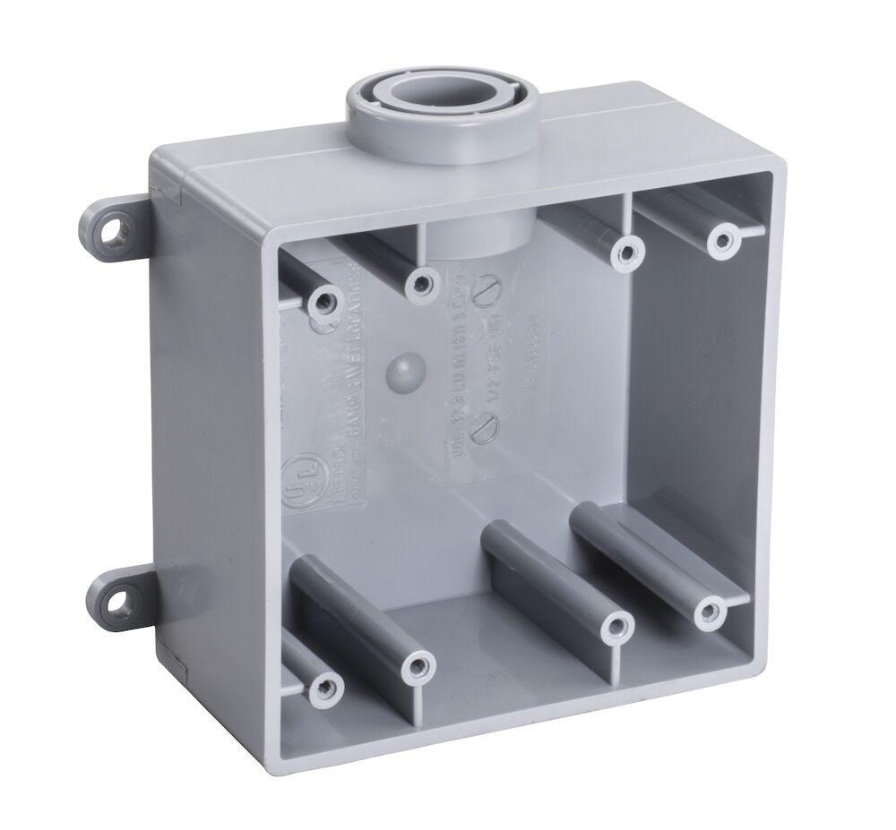 1/2" Schedule 40 PVC FD Type Box, Double - RGV Electrical Supply